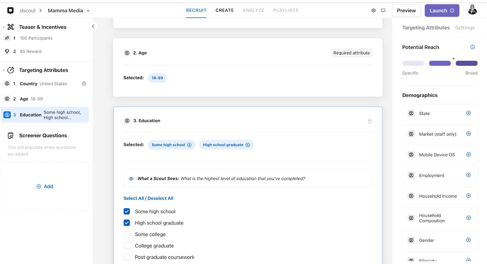 Setting up an Express mission – dscout