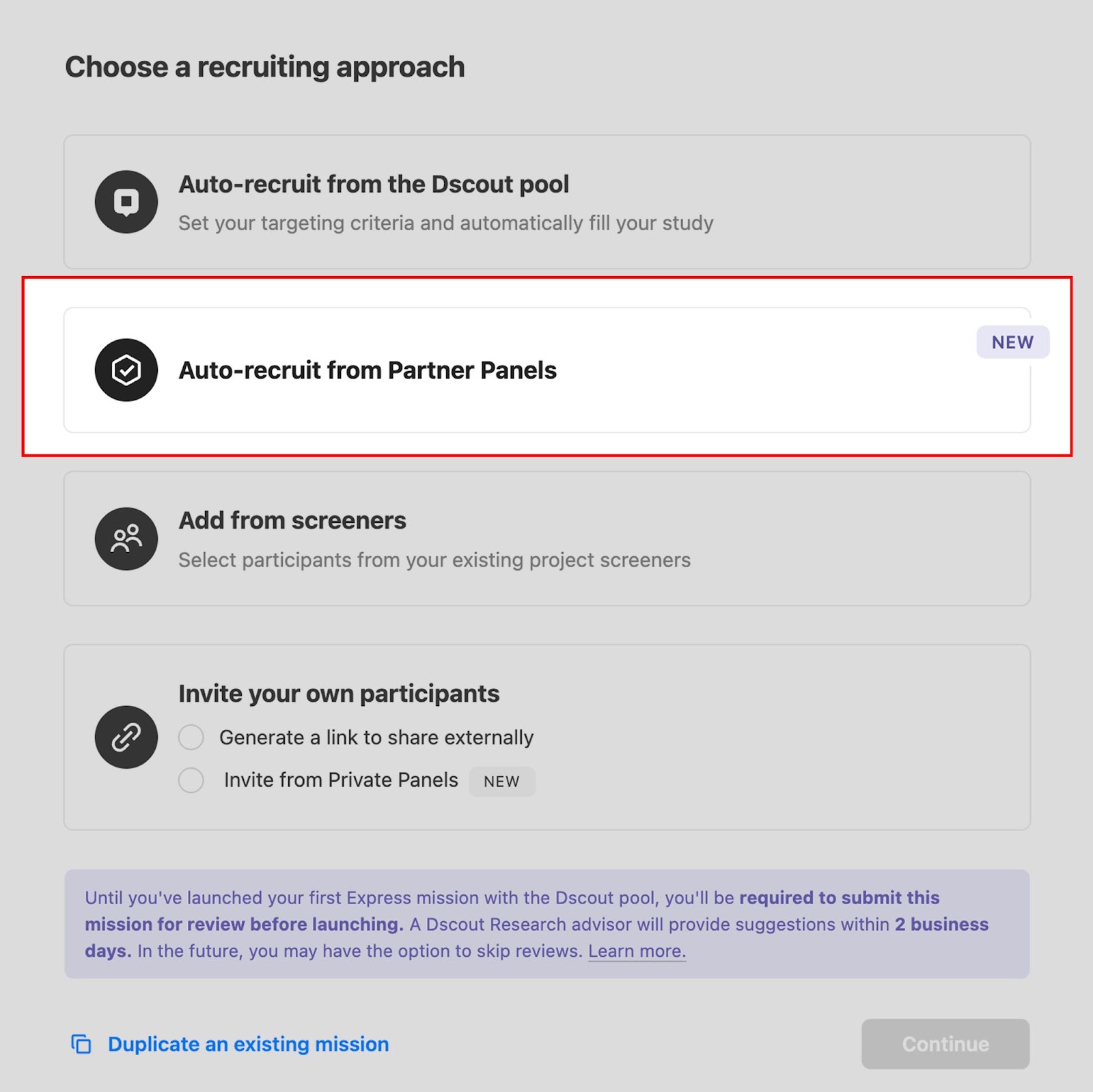 Auto-recruit from Partner Panels – Researcher Help